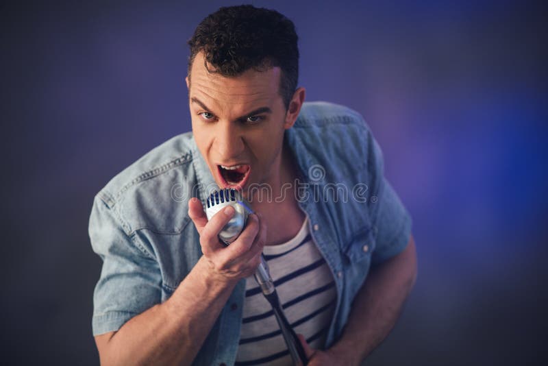 Retro Singer stock photo. Image of perform, concert, elvis - 1299738