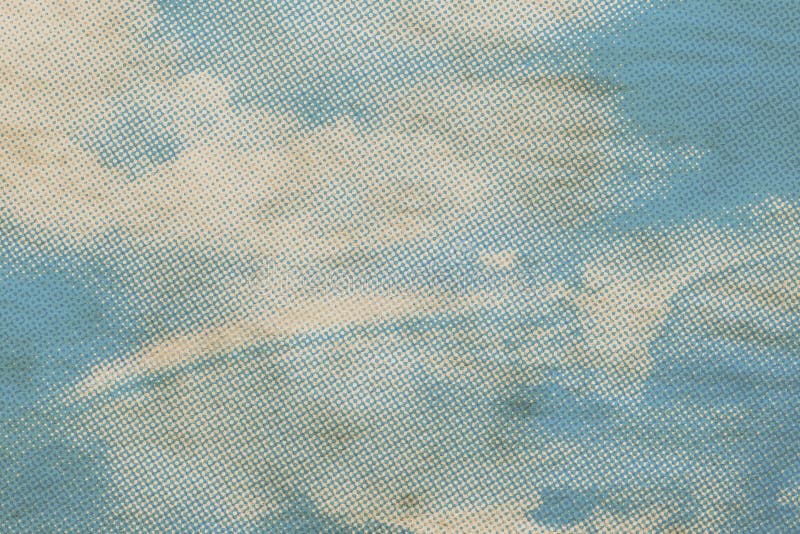Retro Sky Pattern on Old Paper Stock Image - Image of blue, clouds ...