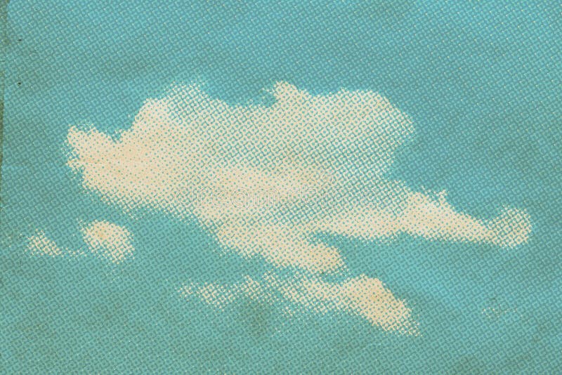 Retro Sky Pattern on Old Paper Stock Image - Image of traditional ...
