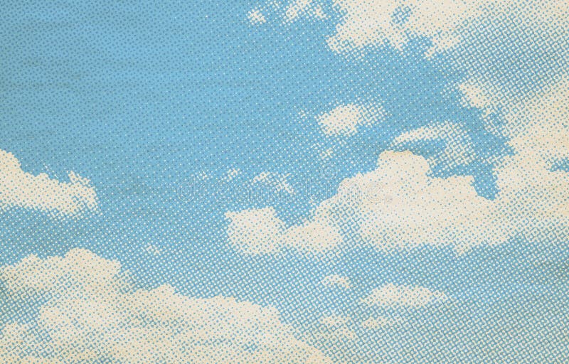 Retro Sky Pattern on Old Paper Stock Photo - Image of design, geometric ...