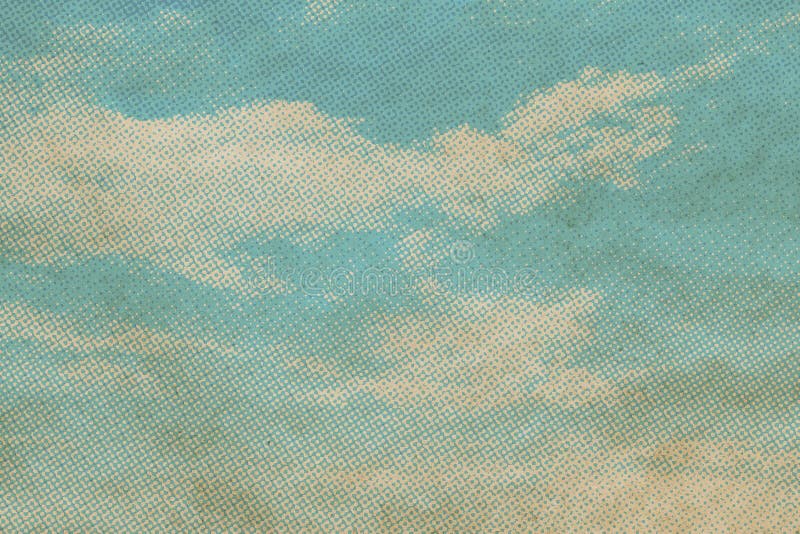 Retro Sky Pattern on Old Paper Stock Image - Image of aged, concept ...
