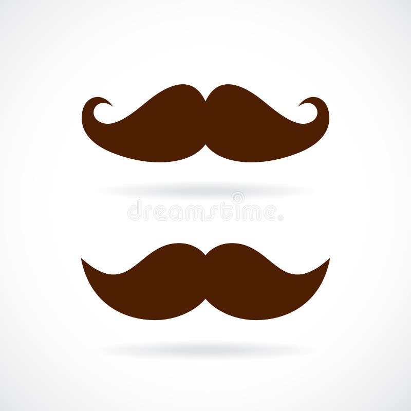 Retro snor vectorpictogram vector illustratie. Illustration of dandy ...