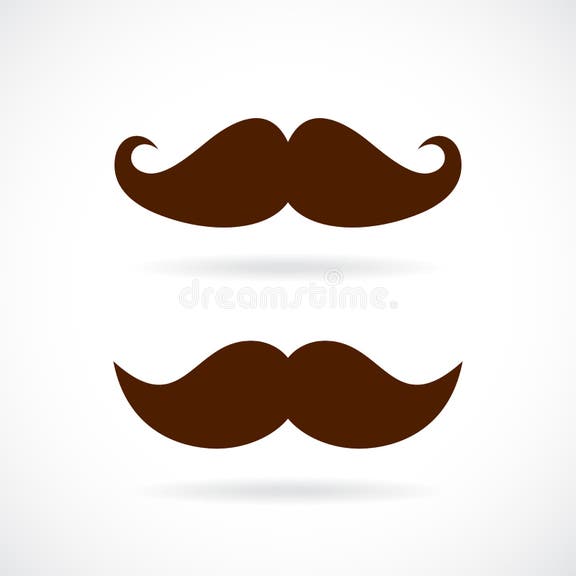 Retro snor vectorpictogram vector illustratie. Illustration of dandy ...