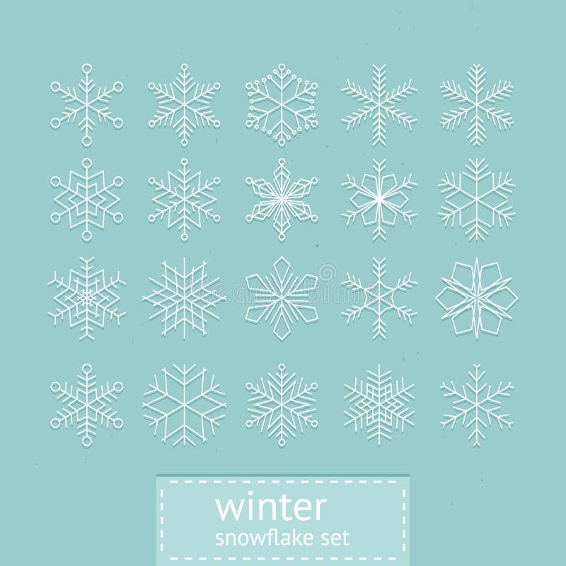 Retro snowflake designs stock vector. Illustration of snow - 10981145