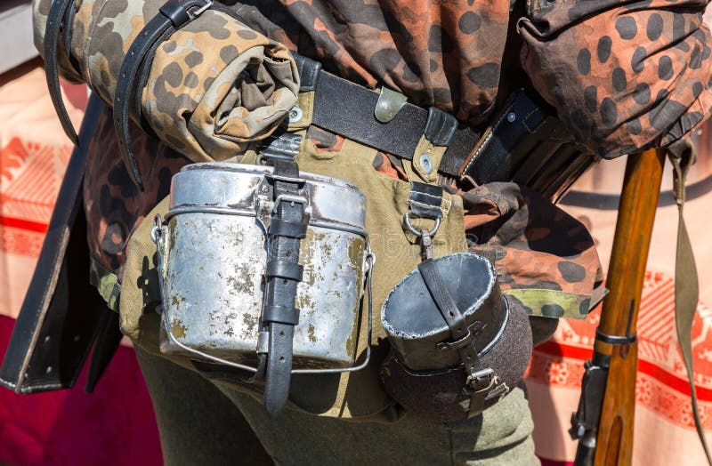 Retro Soldier Equipment of German Army Uniform Stock Photo - Image of ...