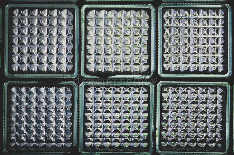 Retro Soviet Glass Blocks Wall. Stock Photo - Image of detail, decor ...