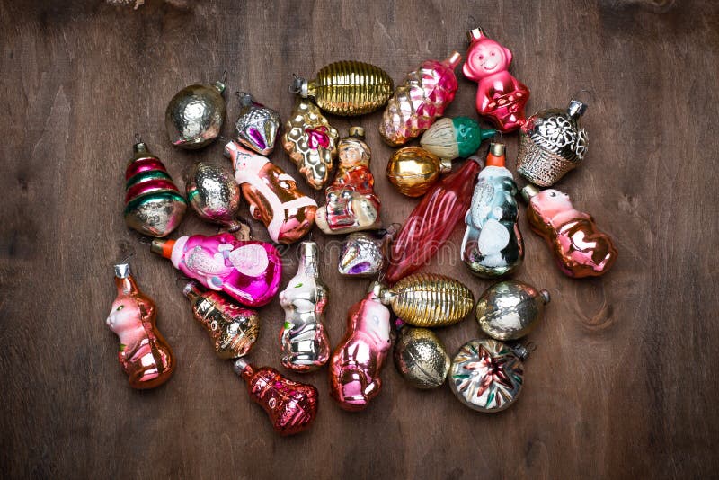 Retro Soviet Glass Tree Toy Stock Photo - Image of glass, tree: 205061068