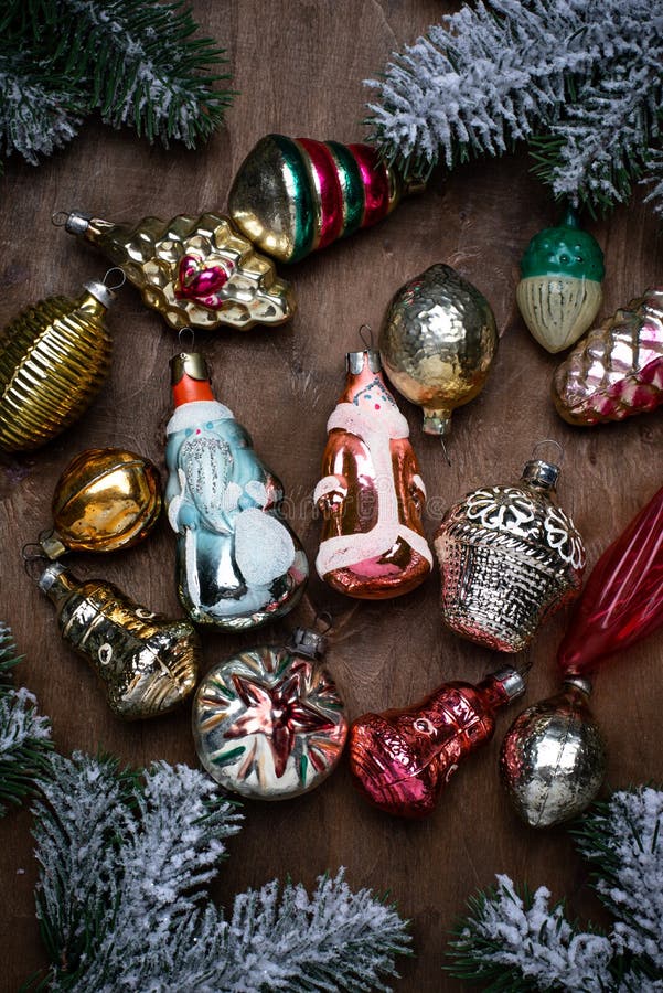 Retro Soviet Glass Tree Toy Stock Image - Image of shiny, nostalgia ...