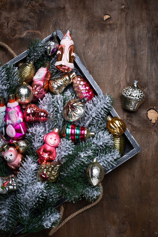 Retro Soviet Glass Tree Toy Stock Photo - Image of russian, traditional ...