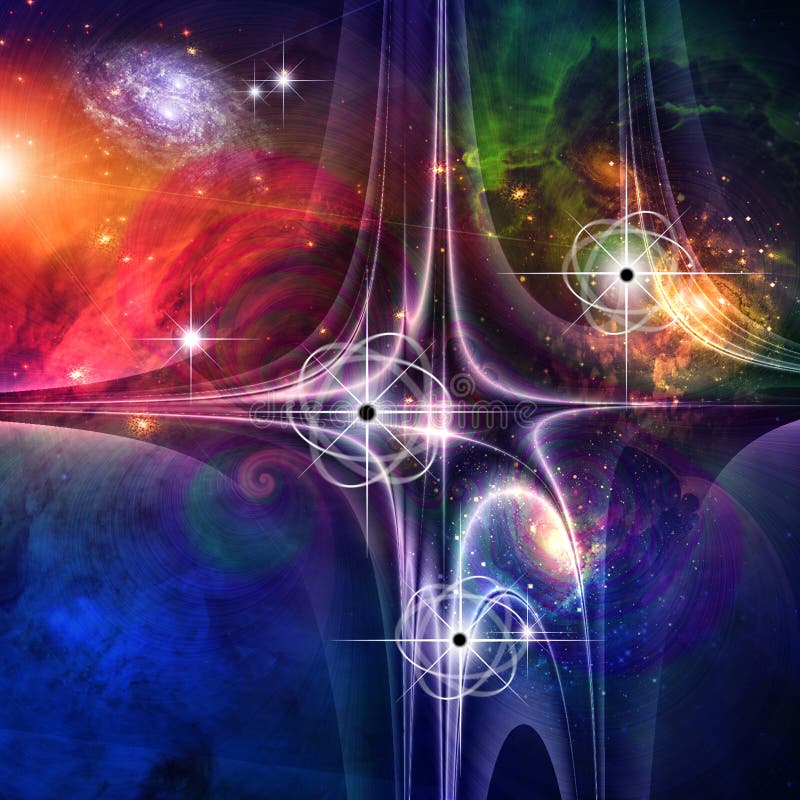 Retro Space Illustration stock illustration. Illustration of outer ...