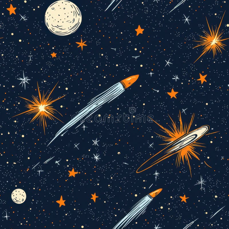 Colorful Illustration Stylized Solar System Planets Celestial Bodies ...