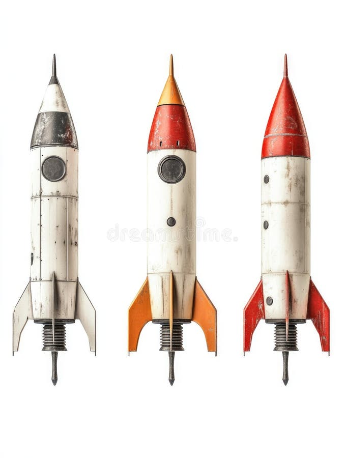 Retro Space Vehicles stock illustration. Illustration of design - 387667978