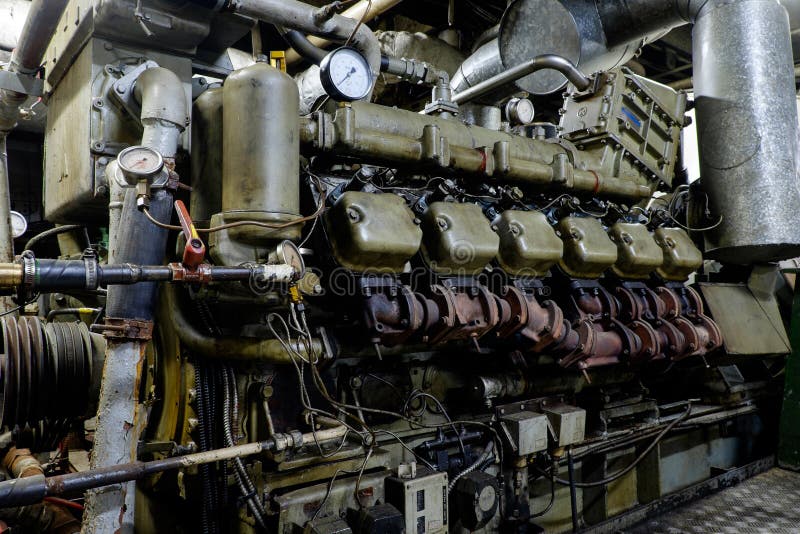 Retro Spaceship Engine Diesel Stock Image - Image of metal, ship: 52257545