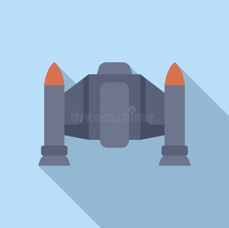 Futuristic Spaceship Floating in Space with Long Shadow Stock Vector ...