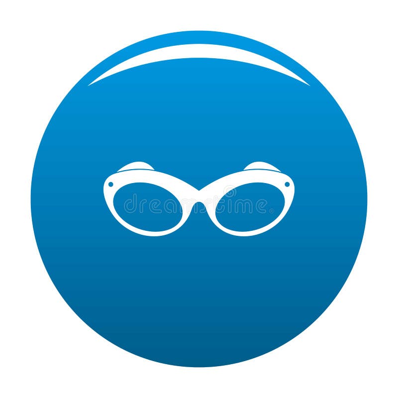 Retro Spectacles Icon Blue Vector Stock Vector - Illustration of ...