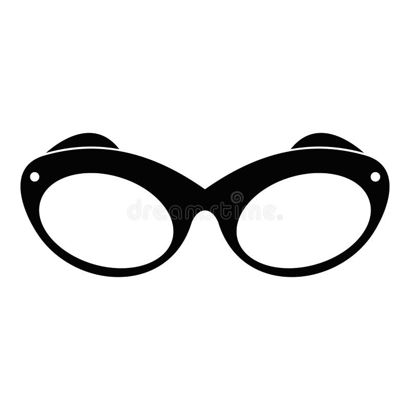 Retro Spectacles Icon, Simple Style. Stock Illustration - Illustration ...