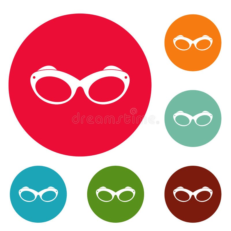 Man Spectacles Icons Set Color Vector Stock Vector - Illustration of ...