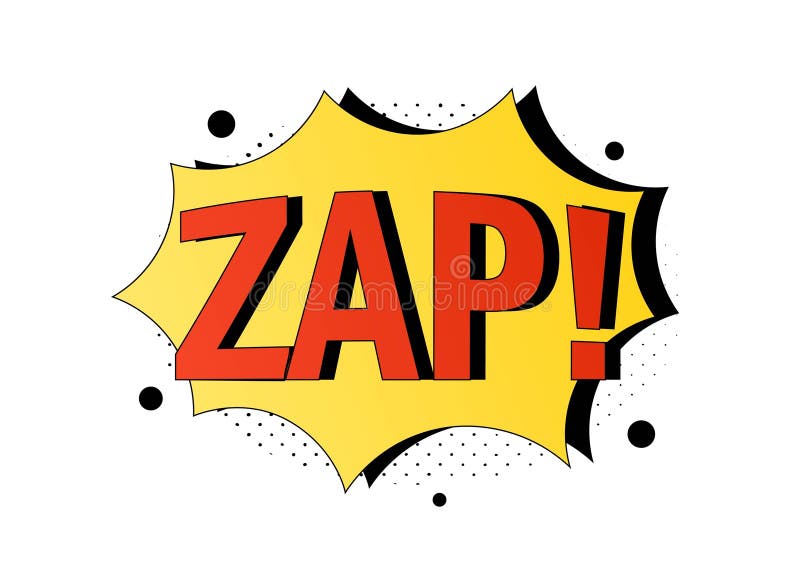 Retro speech bubble zap stock vector. Illustration of superhero - 272321902