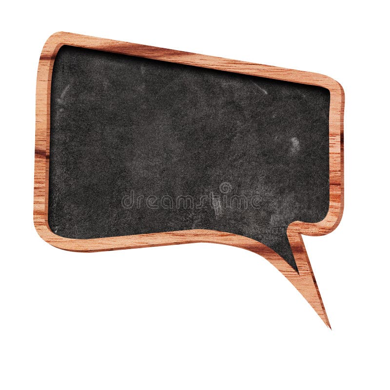 Retro Speech Bubbles from Wood on White Background Stock Image - Image ...