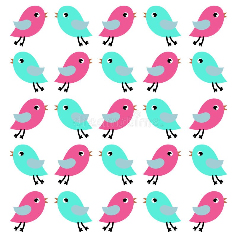 Colorful Spring Birds Background, Pattern, Texture Stock Vector ...