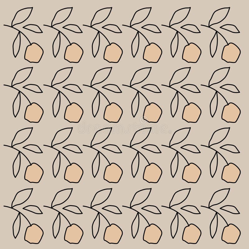 Retro Spring Floral Pattern Texture Brown Stock Vector - Illustration ...