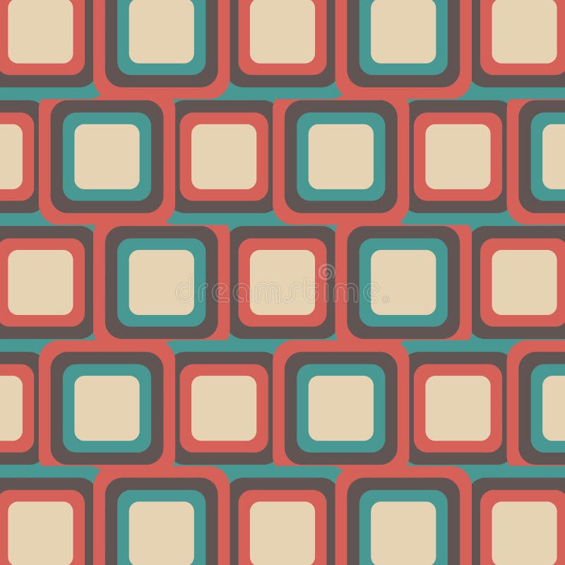 Retro square pattern stock vector. Illustration of interior - 72102909