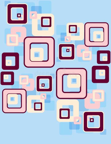 Retro squares pattern stock illustration. Illustration of pastels - 201303