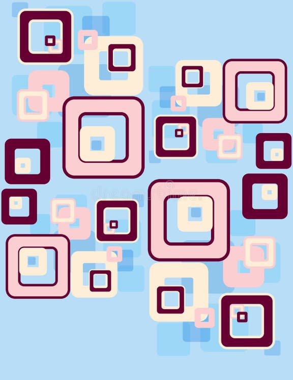 Retro squares pattern stock illustration. Illustration of pastels - 201303