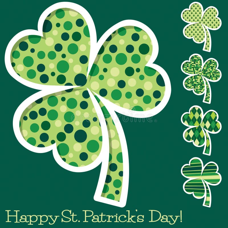 St. Patrick`s Day Shamrocks Stock Vector - Illustration of light ...