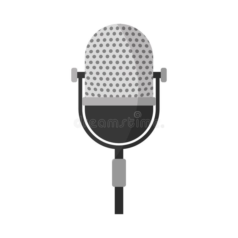 Retro stage microphone stock vector. Illustration of professional ...