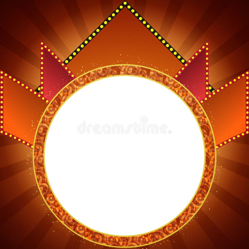 Retro Stage Shining Banner Background Stock Illustration - Illustration ...
