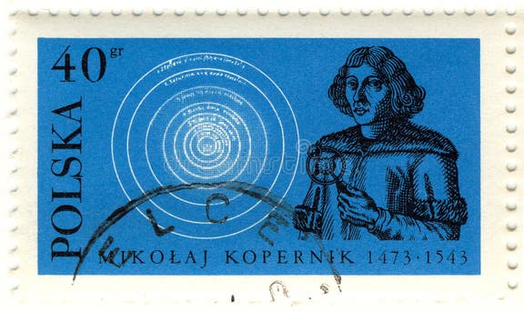 Retro stamp of Copernicus editorial photography. Image of kopernik ...