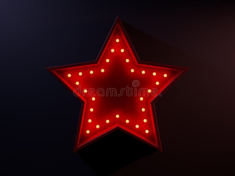 Retro star. 3D rendering stock photo. Image of black - 75935414