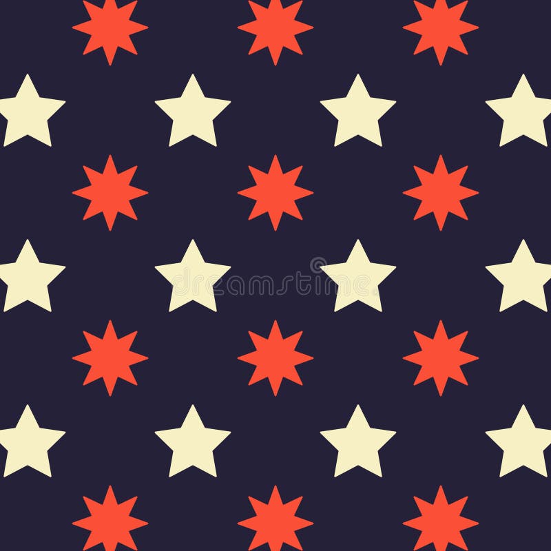 Retro Star Pattern Template Design Classic Colors Stock Vector ...