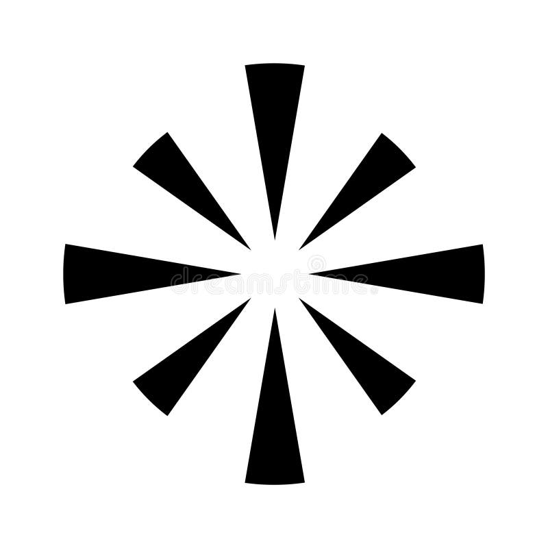 Retro Starburst Emphasis Ray Icon Stock Illustration - Illustration of ...