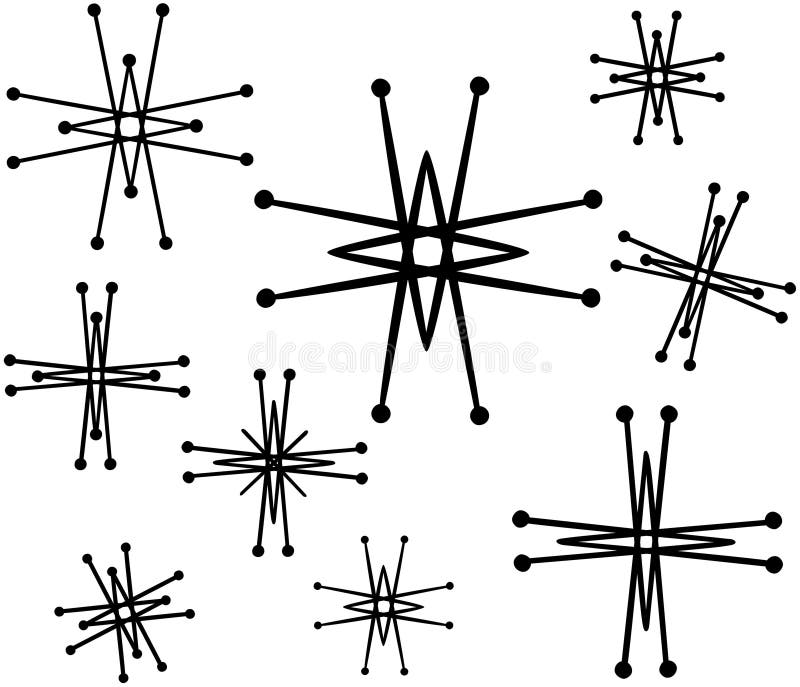 Retro Stars 9 stock vector. Illustration of embellishments - 42095240