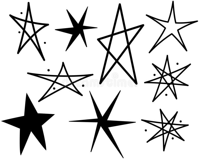Retro Stars 2 stock vector. Illustration of drawings - 42095250