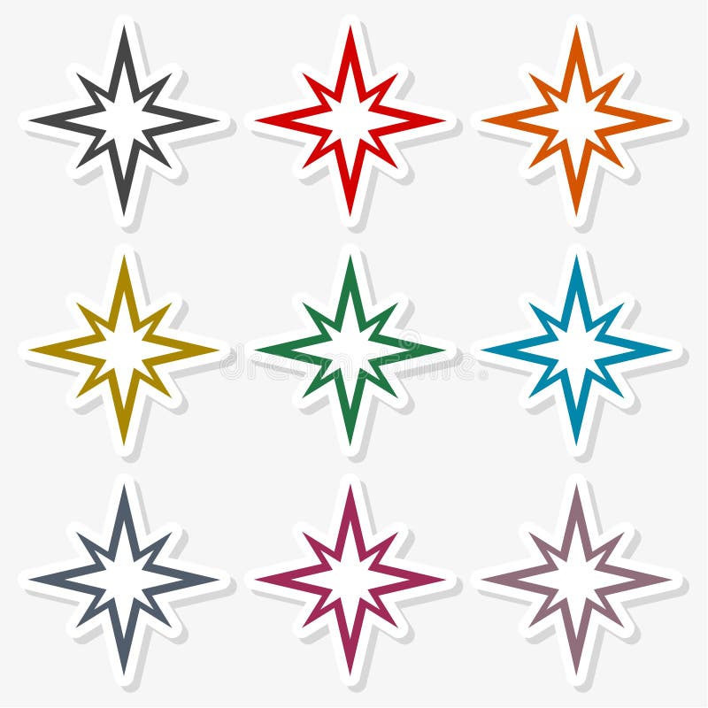 Retro Stars stock vector. Illustration of frame, forties - 159430963