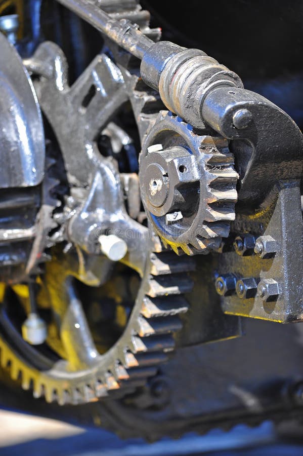 Retro Steam engine gears stock image. Image of farm, closeup - 19228235