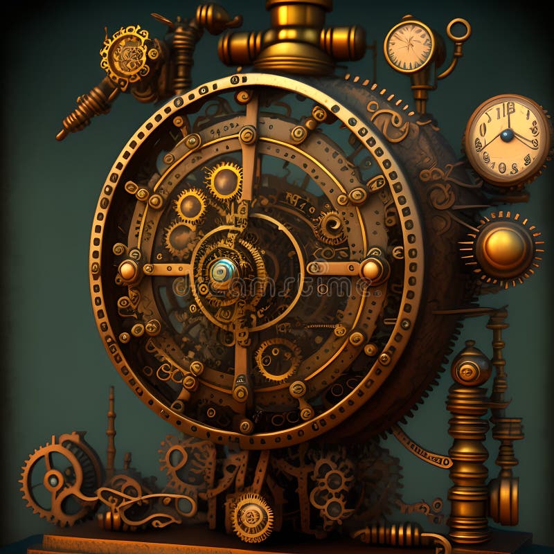 Steampunk Clocks Stock Illustrations – 105 Steampunk Clocks Stock ...