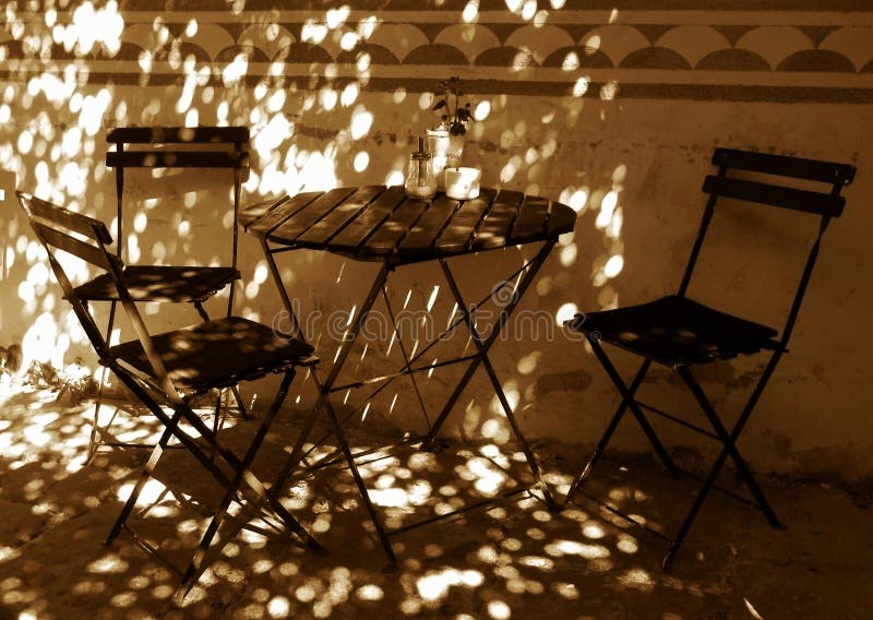 Retro Still Life with Chairs and Table Stock Image - Image of chairs ...