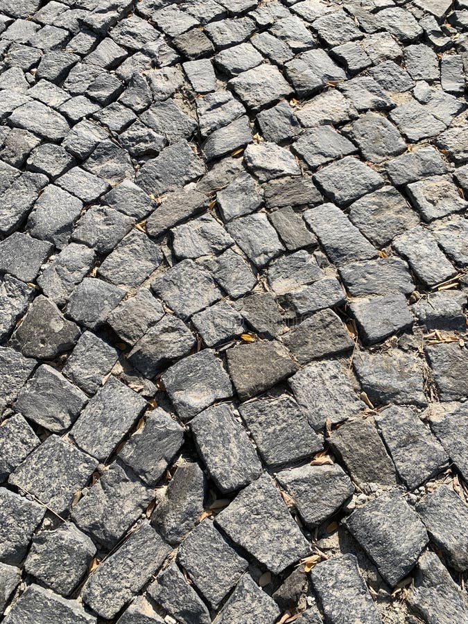 Closeup Retro Stone Street Road Pavement Texture Stock Photo - Image of ...