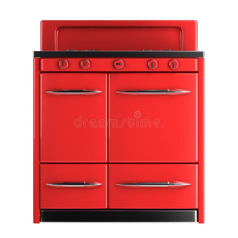 Retro Stove Front View stock illustration. Illustration of retro - 26397560
