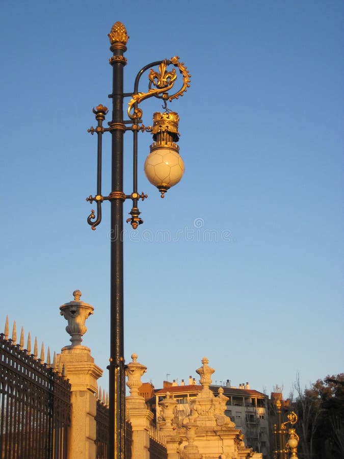 Retro street lamp stock photo. Image of fashioned, design - 23812122