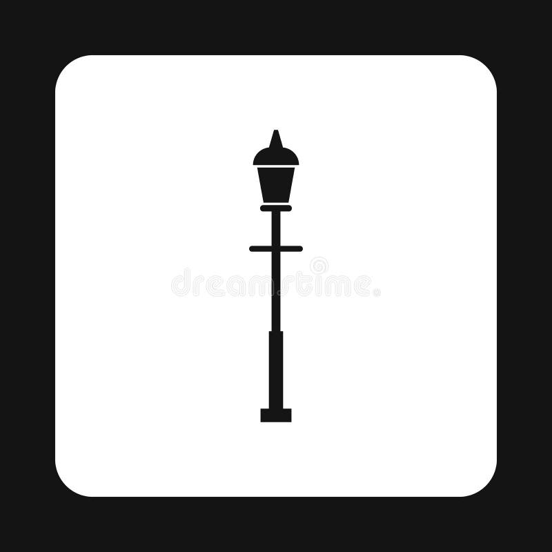 Retro Street Lantern Icon, Simple Style Stock Vector - Illustration of ...