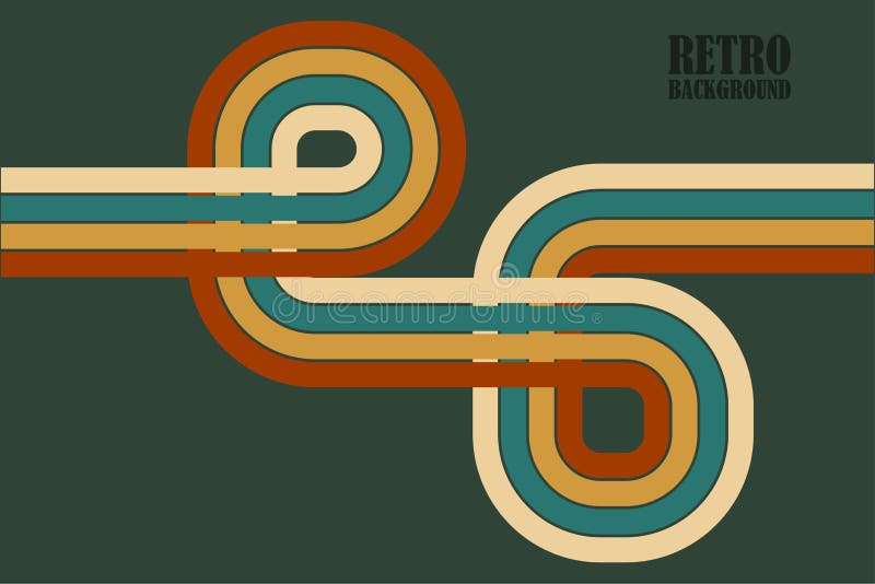 Retro Stripe Pattern in Boho Style. Retro Font. Boho Style. Vector ...