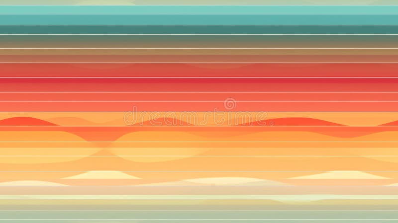 Retro Stripe Seamless Pattern Background with Warm and Cool Colors ...