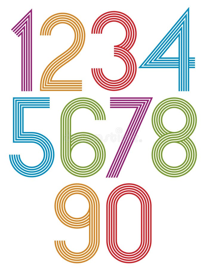 Funky Numbers stock illustration. Illustration of isolated - 167369