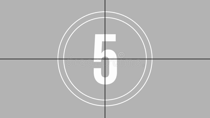 Retro Style Analog Countdown from 10 To 0 with Film Frame Change ...