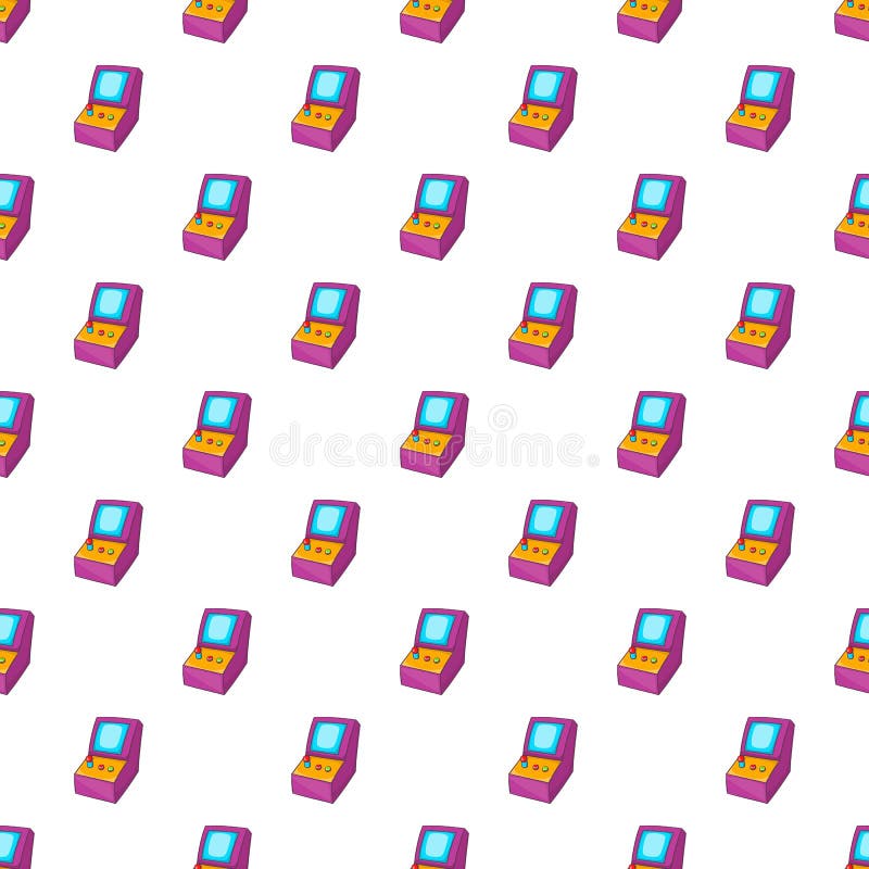 Retro Style Arcade Game Machine Pattern Stock Vector - Illustration of ...
